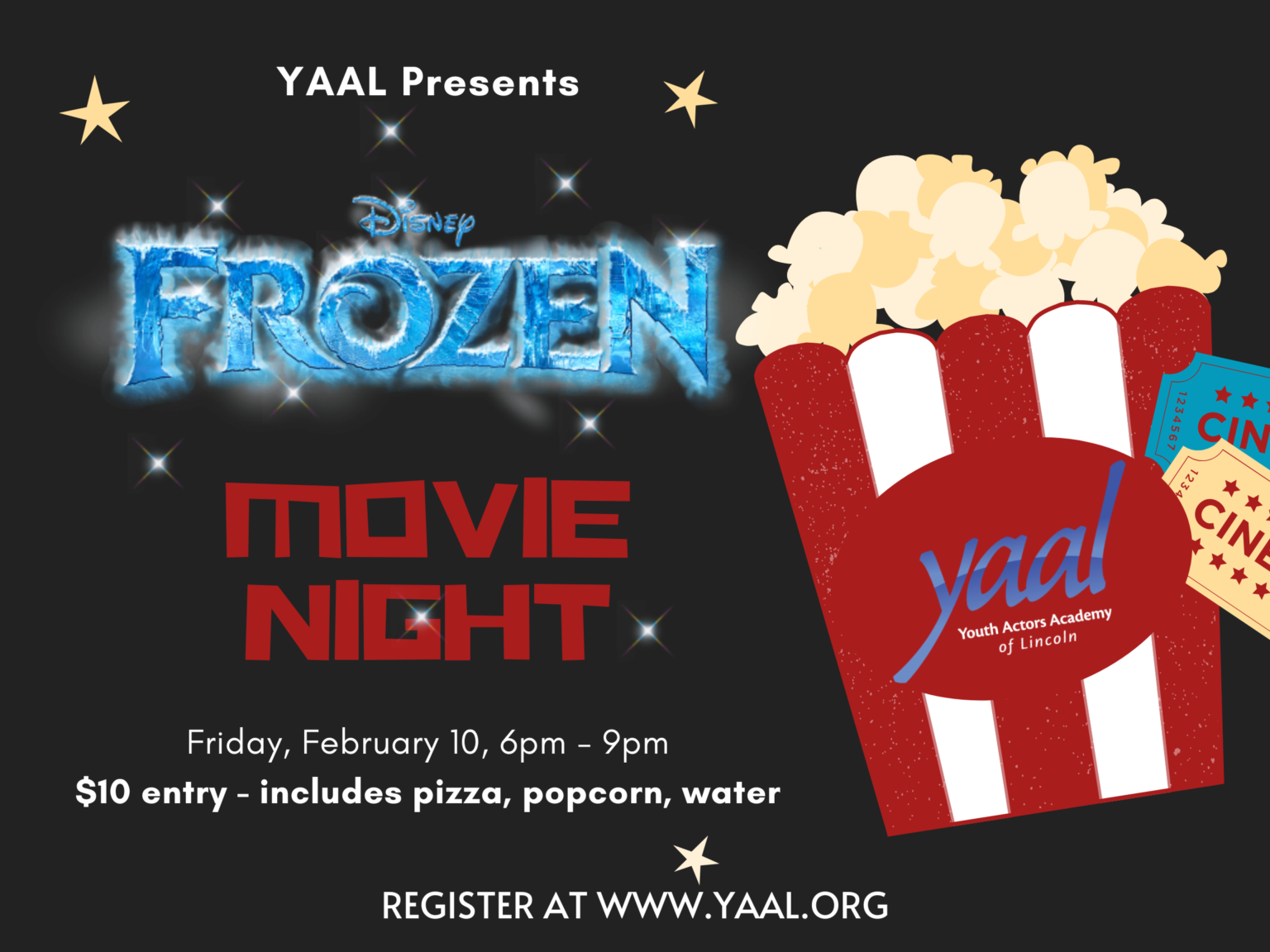 YAAL Presents: Frozen Movie Night | Youth Actors Academy of Lincoln